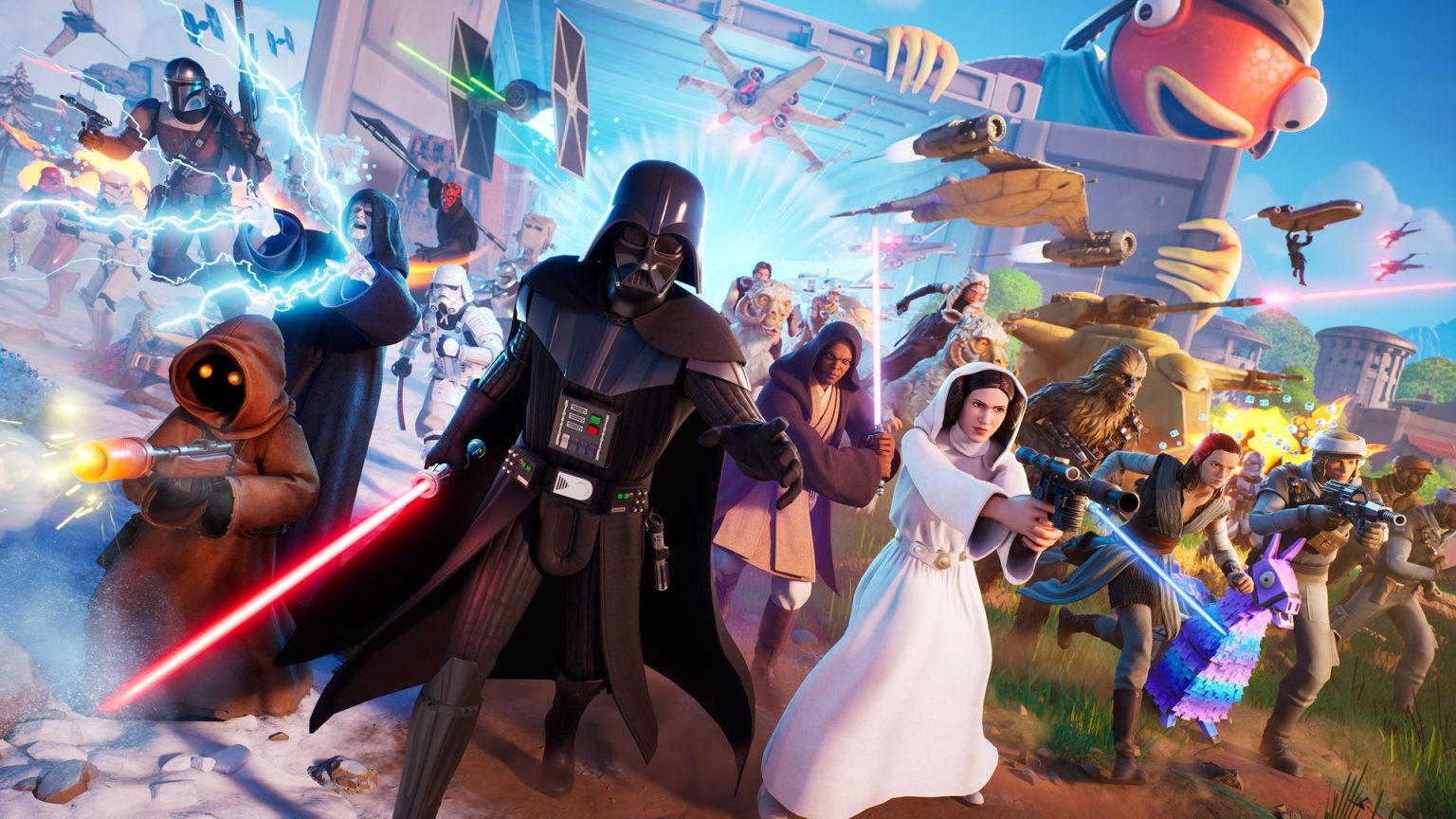 New Fortnite Star Wars Battlefront Mode and Mandalorian Movie Footage ...